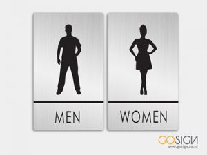 Toilet Sign - Stainless Steel - 03 - Gosign